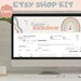 Rainbow Etsy Shop Banner Kit, Editable DIY Canva Template, Boho Etsy ...