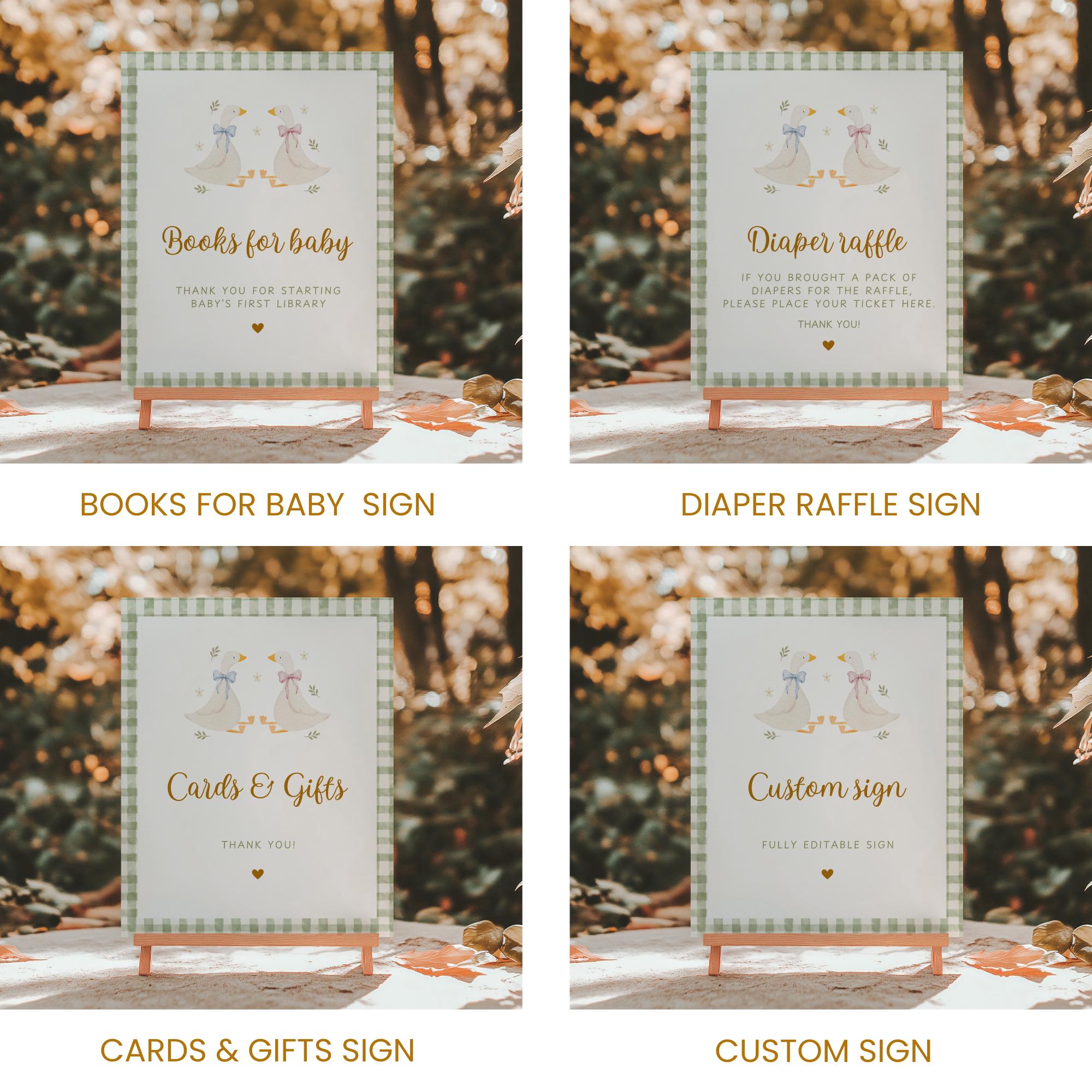 Goose Gender Reveal Party Bundle, Silly Goose Theme Party Pack, Silly ...