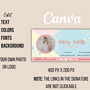 Email Signature Template, Pastel Color Business Signature, Custom Email ...