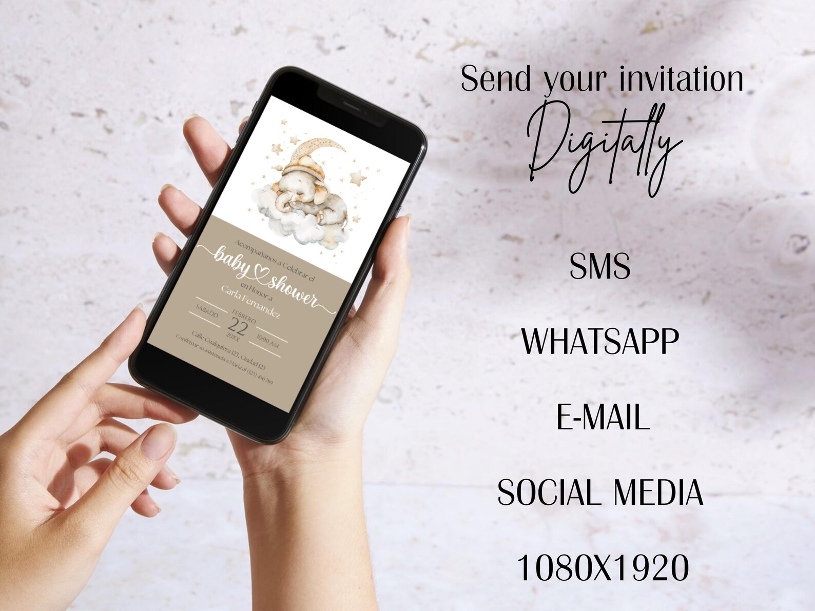 Editable Spanish Baby Shower Invitation, Invitaciones De Baby Shower En ...