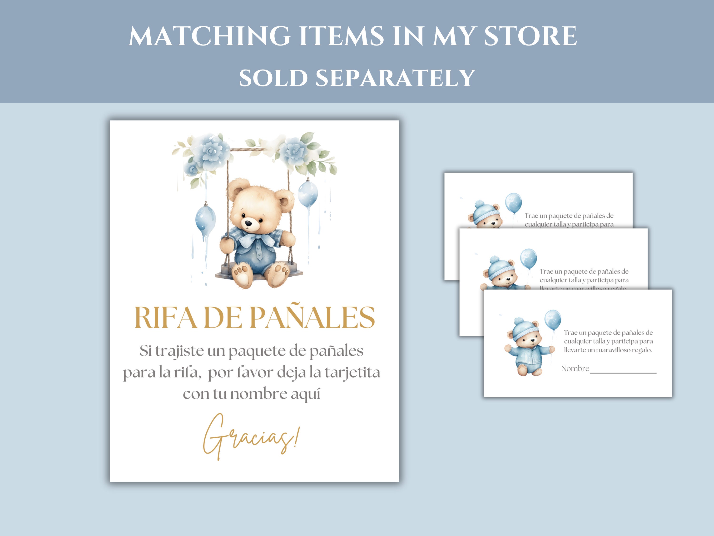 Baby Shower Invitation in Spanish, Invitacion De Baby Shower, Digital ...