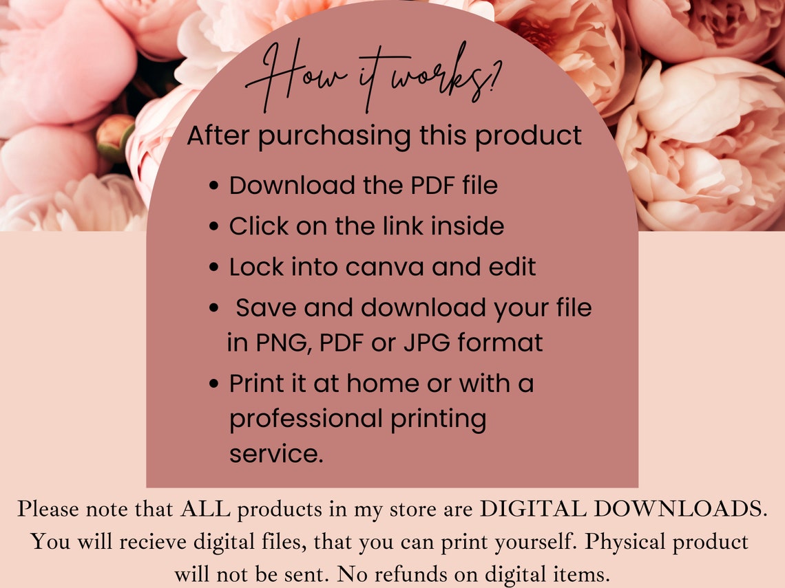 Editable Opening Hours Sign Template, Printable Floral Business Hours ...