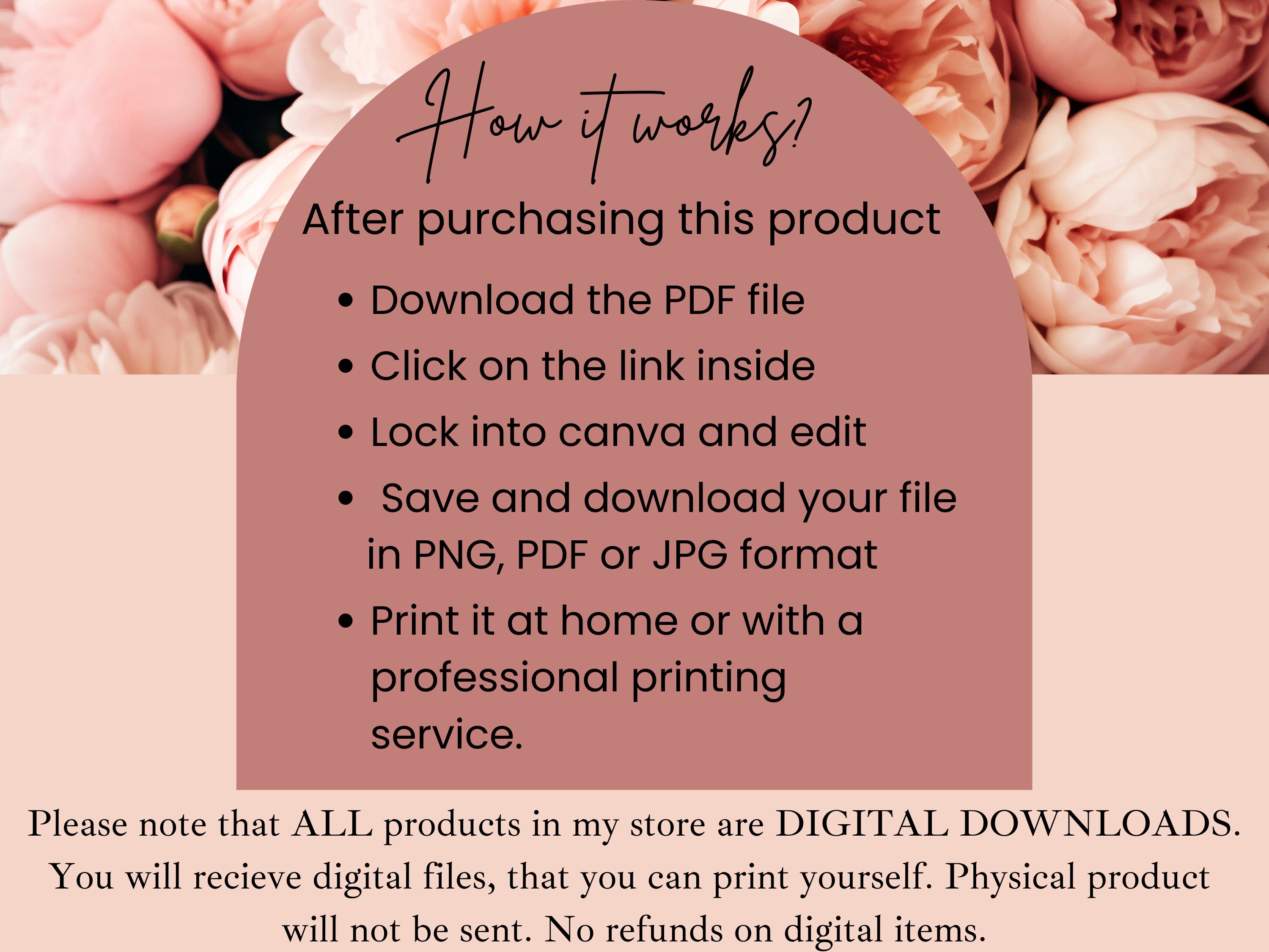 Editable Opening Hours Sign Template, Printable Floral Business Hours ...