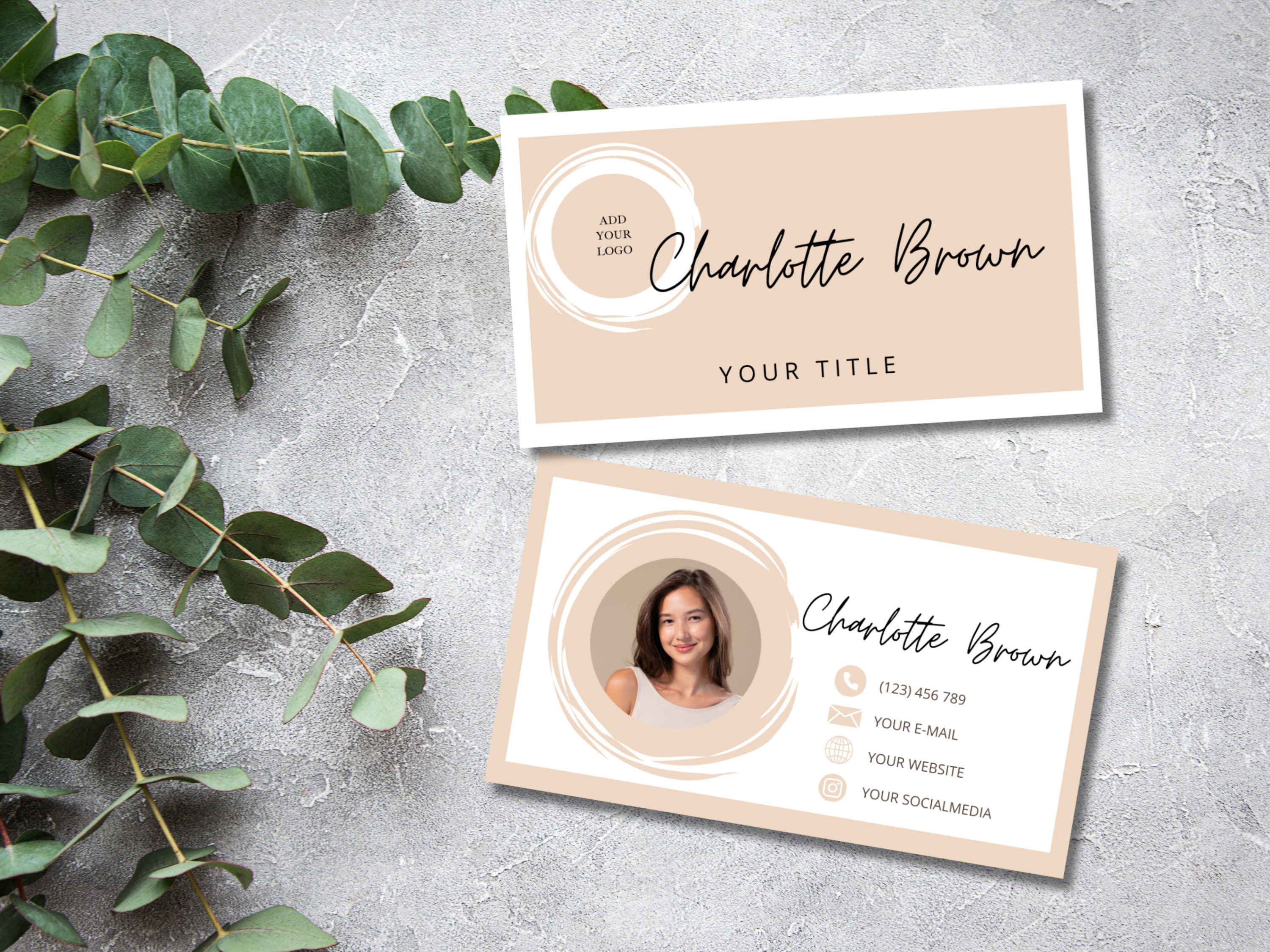 Editable Business Card, Printable Business Card, Photo Business Card ...