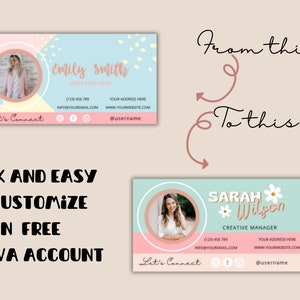 Email Signature Template, Pastel Color Business Signature, Custom Email ...