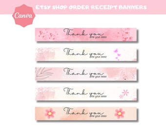 Editable Order Receipt Banner for Etsy Shop - Etsy