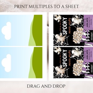 Editable Spooky Movie Night Invite Template, Printable Halloween Movie ...