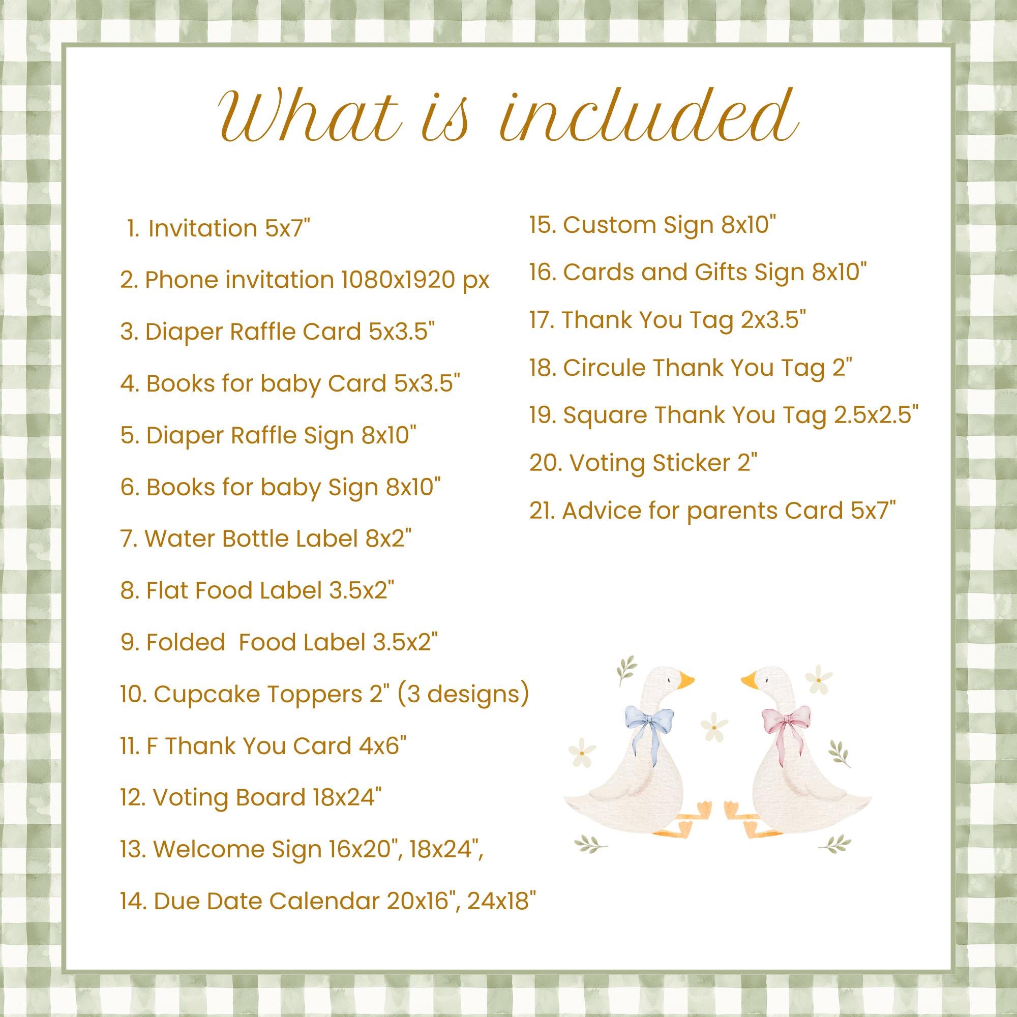 Goose Gender Reveal Party Bundle, Silly Goose Theme Party Pack, Silly ...
