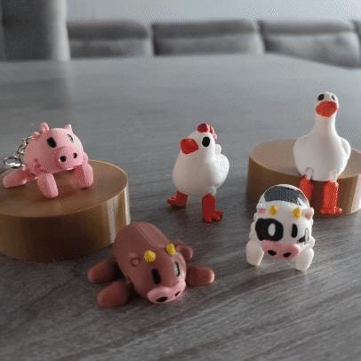10 PACK Articulated Farm Animals Stl Bundle Pack for 3d Printing! - Etsy