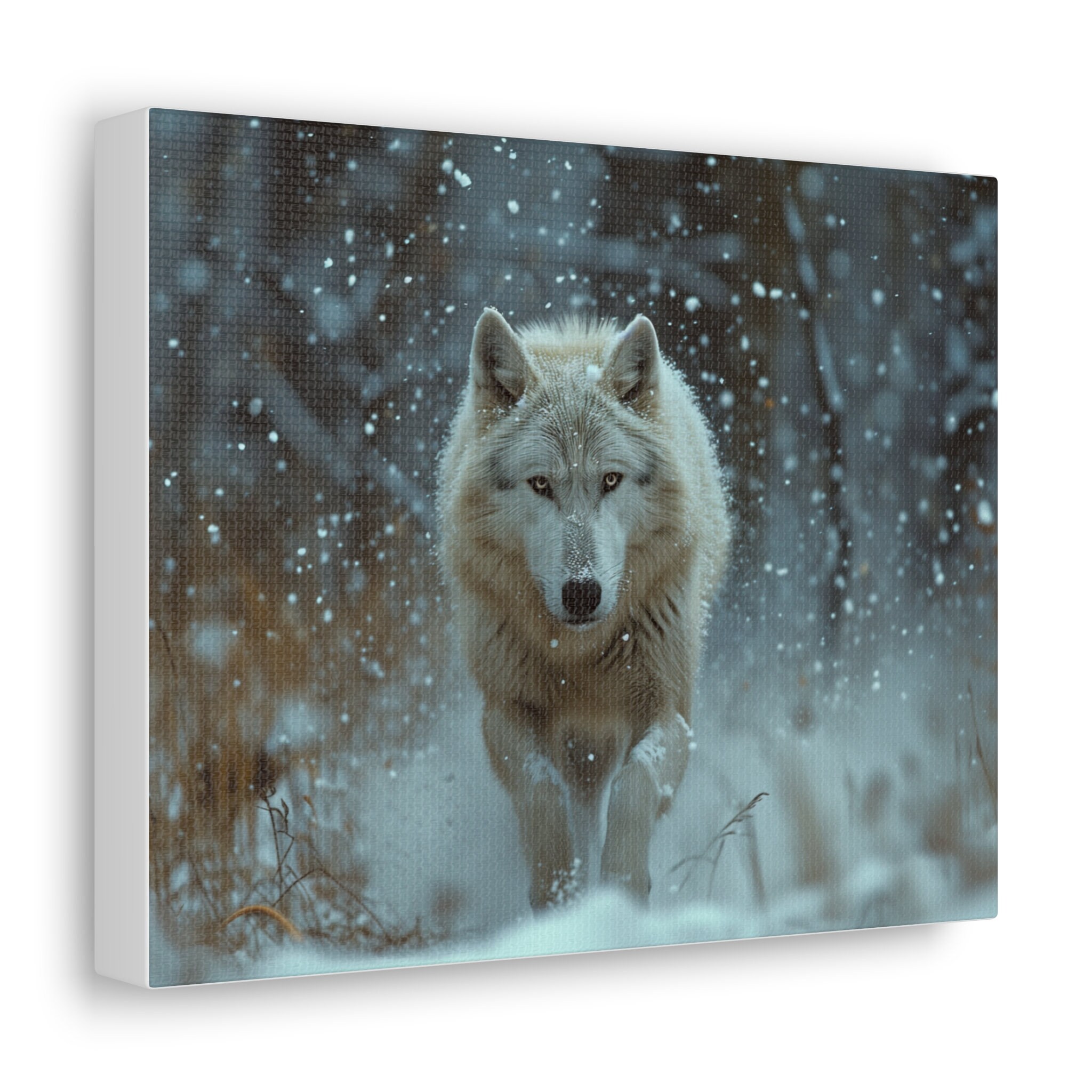 Majestic White Wolf Forest Scene - High-resolution 3072x1536 Digital ...