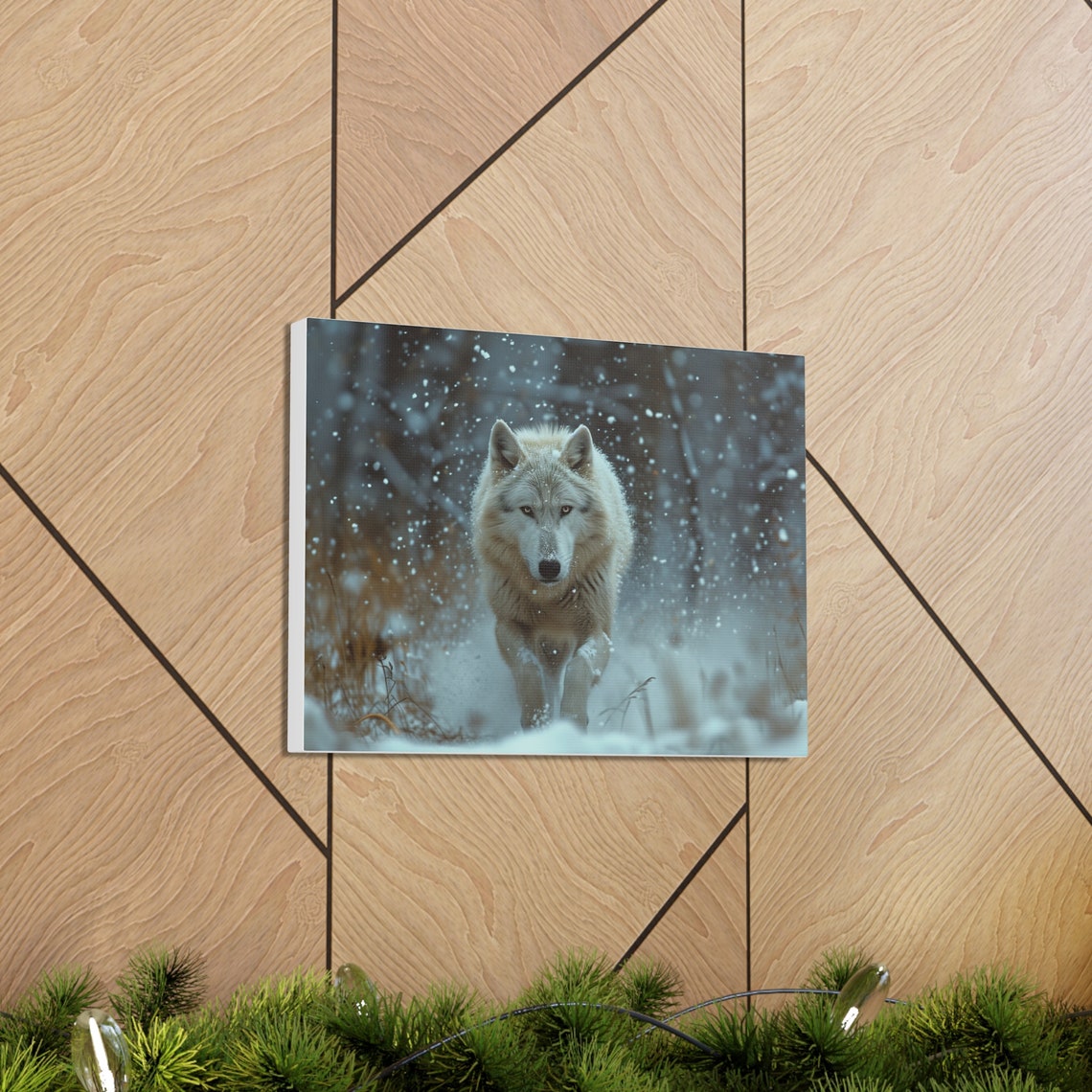 Majestic White Wolf Forest Scene High-resolution 3072x1536 Digital ...