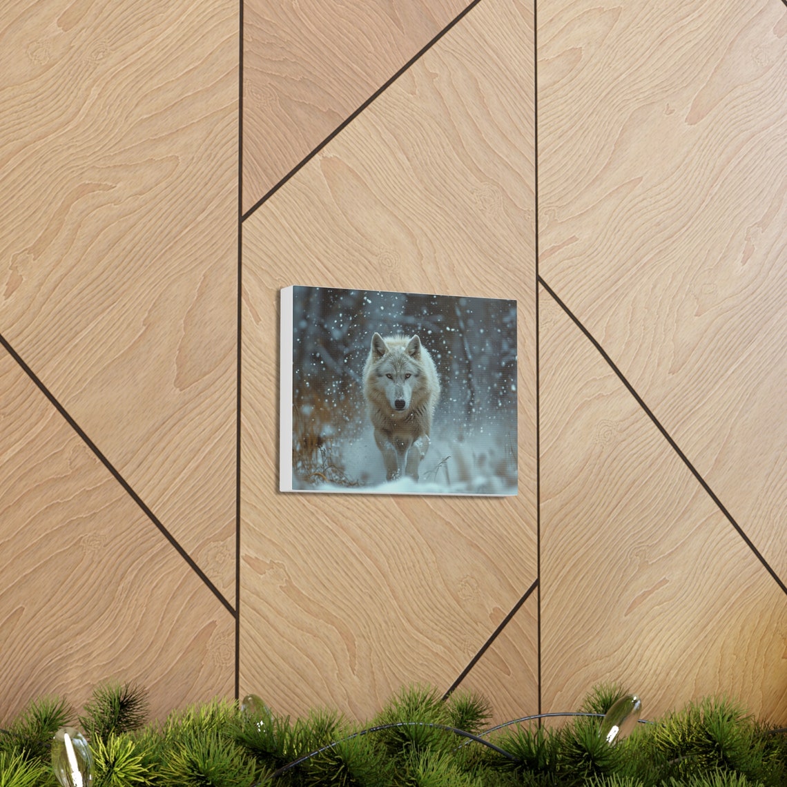 Majestic White Wolf Forest Scene High-resolution 3072x1536 Digital ...