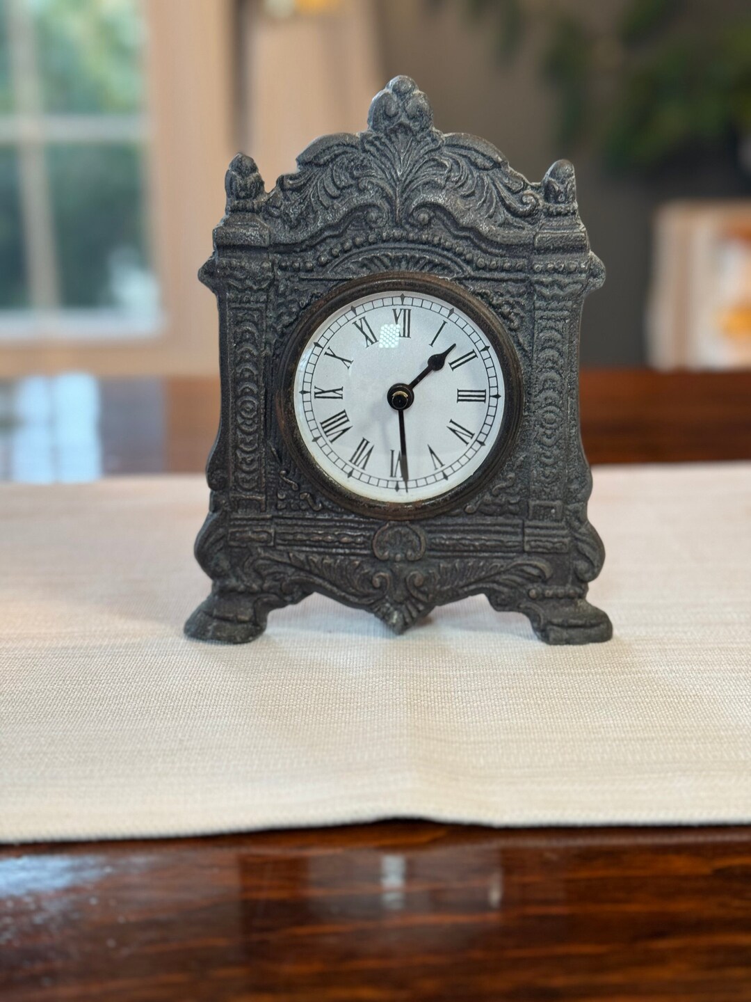 Vintage Cast Iron Dresser Clock - Etsy
