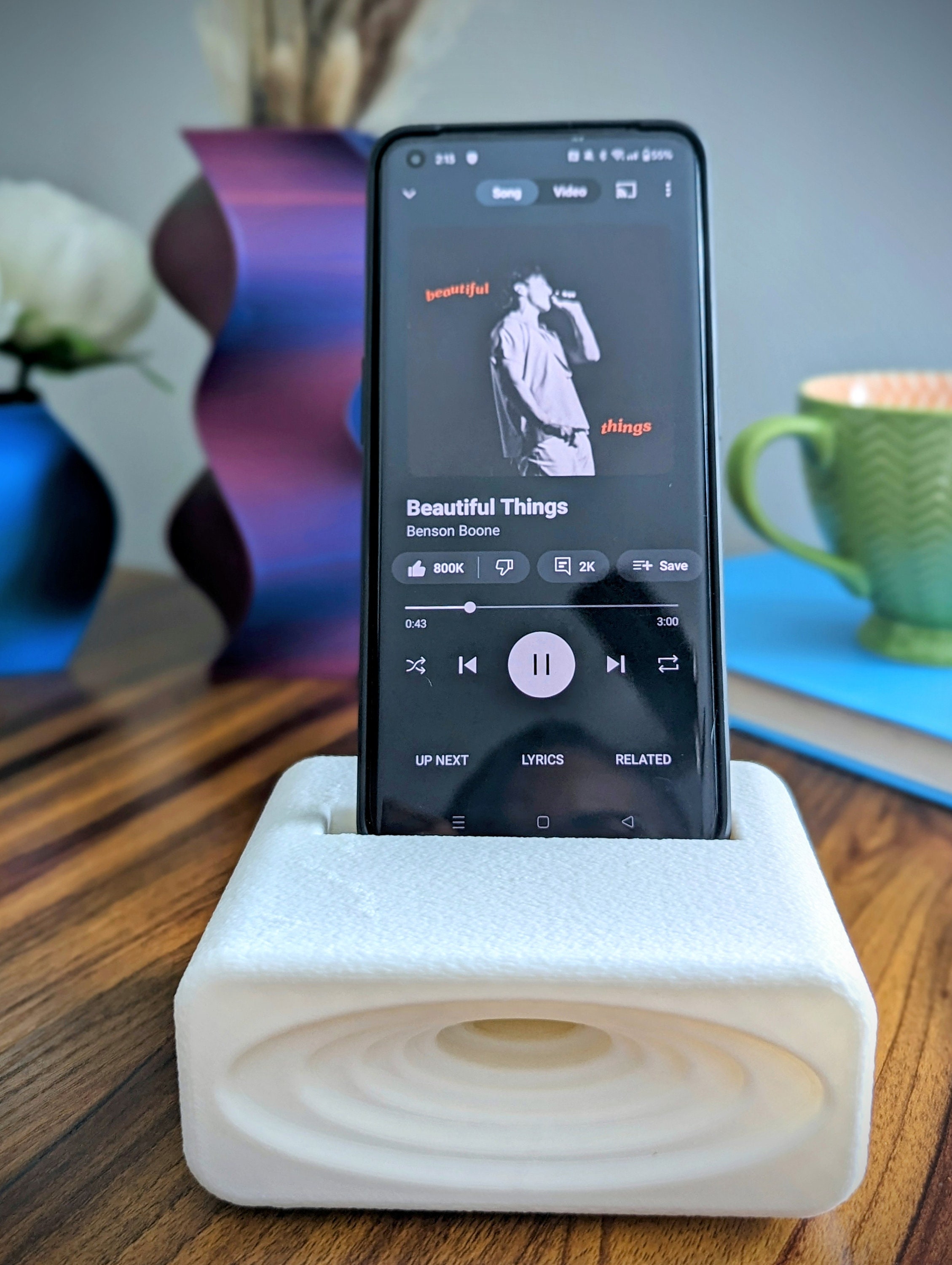 Smartphone Holder Sound Amplifier Mobile Phone Stand With Acoustic ...