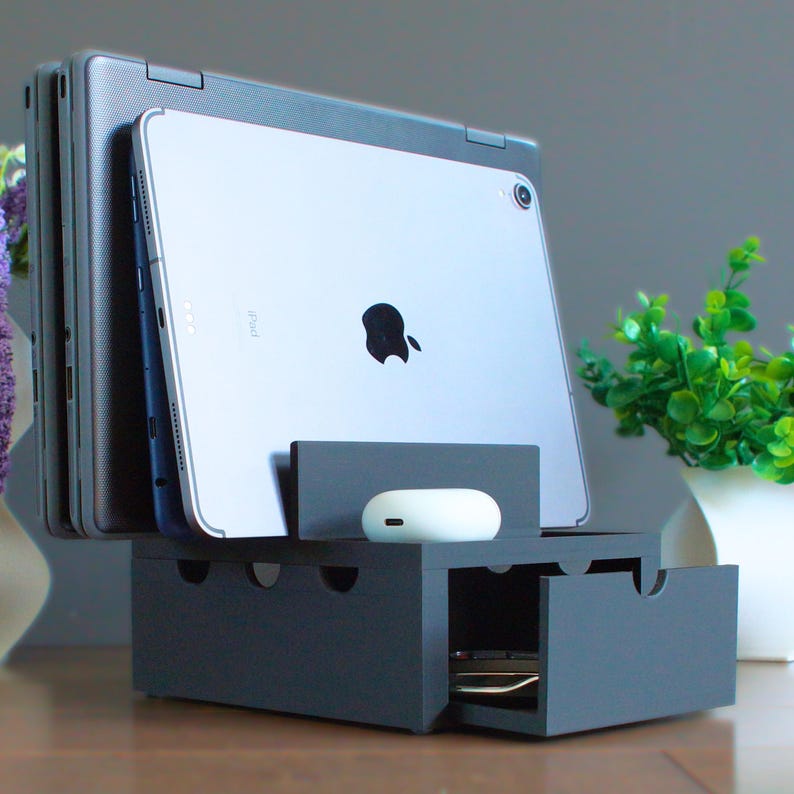Tablet & Laptop Charging / Docking Station - Space Saving Device ...