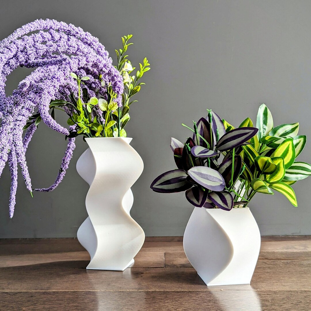 Modern Wave Vase: 3D Printed Home Decor - Etsy