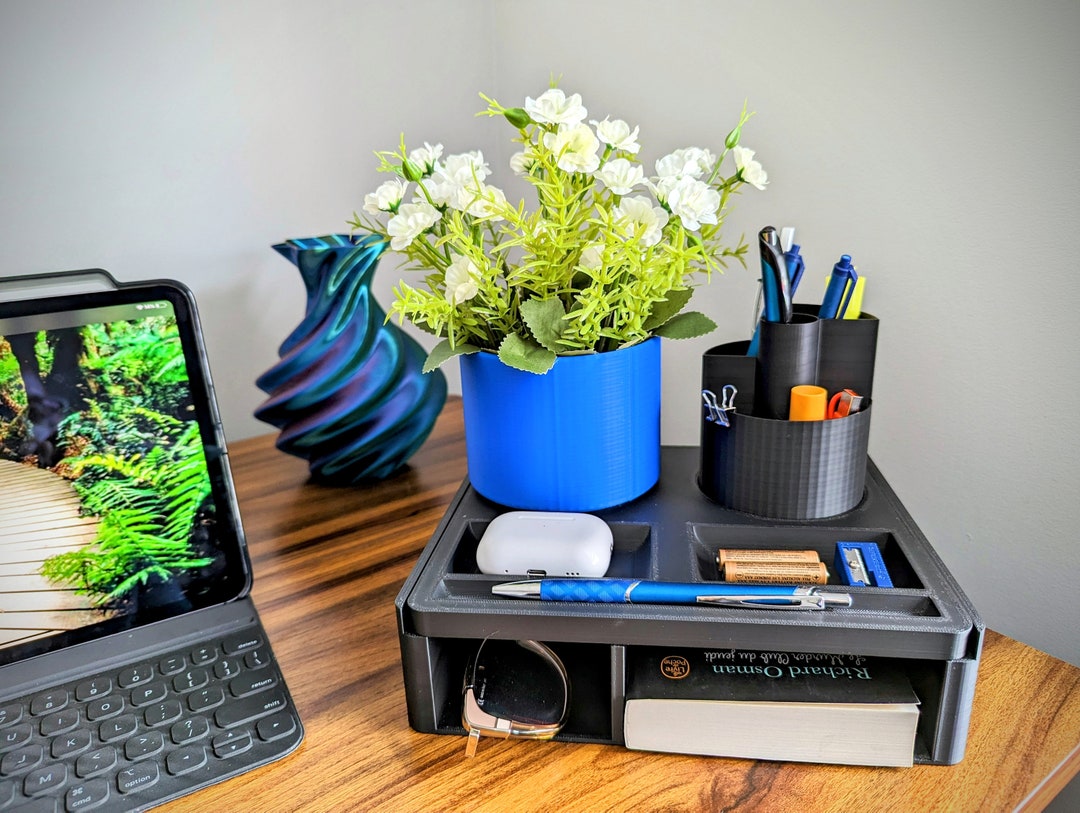 Spin Into Organization Bliss With Multi-accessory Desk Organizer ...
