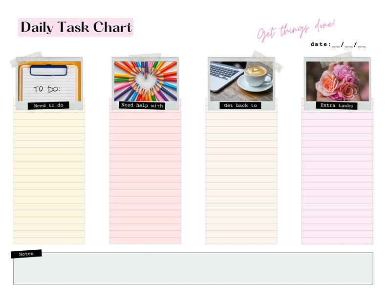 Daily Task Chart- Digital Download - Etsy
