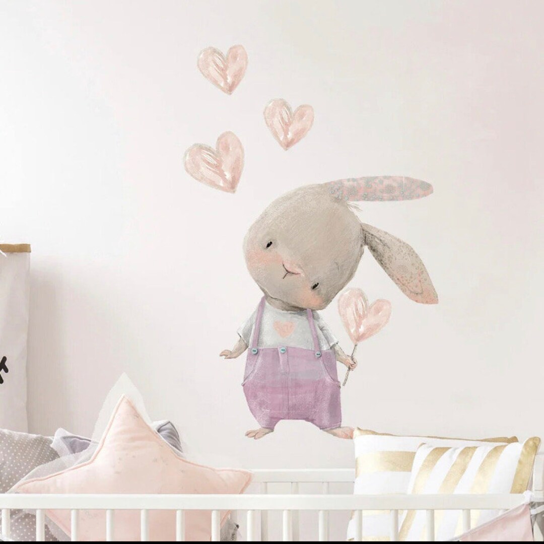 Panda Heart Wall Decal, Nursery Stickers, Wall Decals, PVC Murals, Home ...