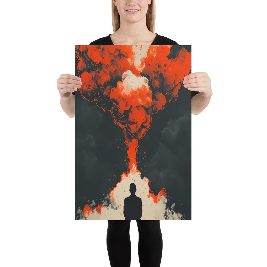 Unleash Your Potential: Striking Poster Capturing the Fiery Essence of ...