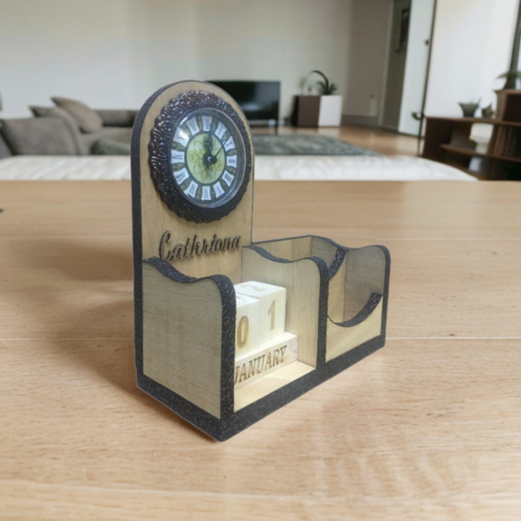 Personalised Wooden Desk Organizer - Etsy