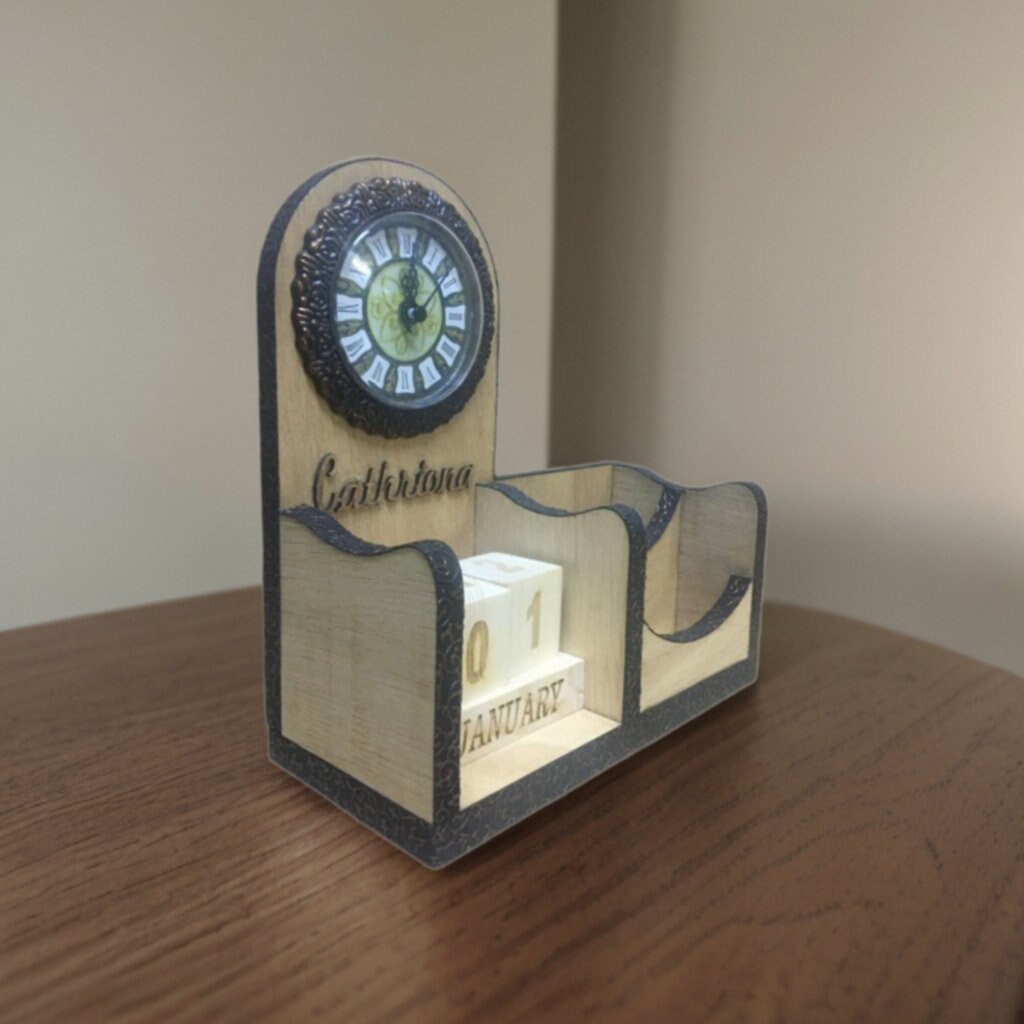 Personalised Wooden Desk Organizer - Etsy