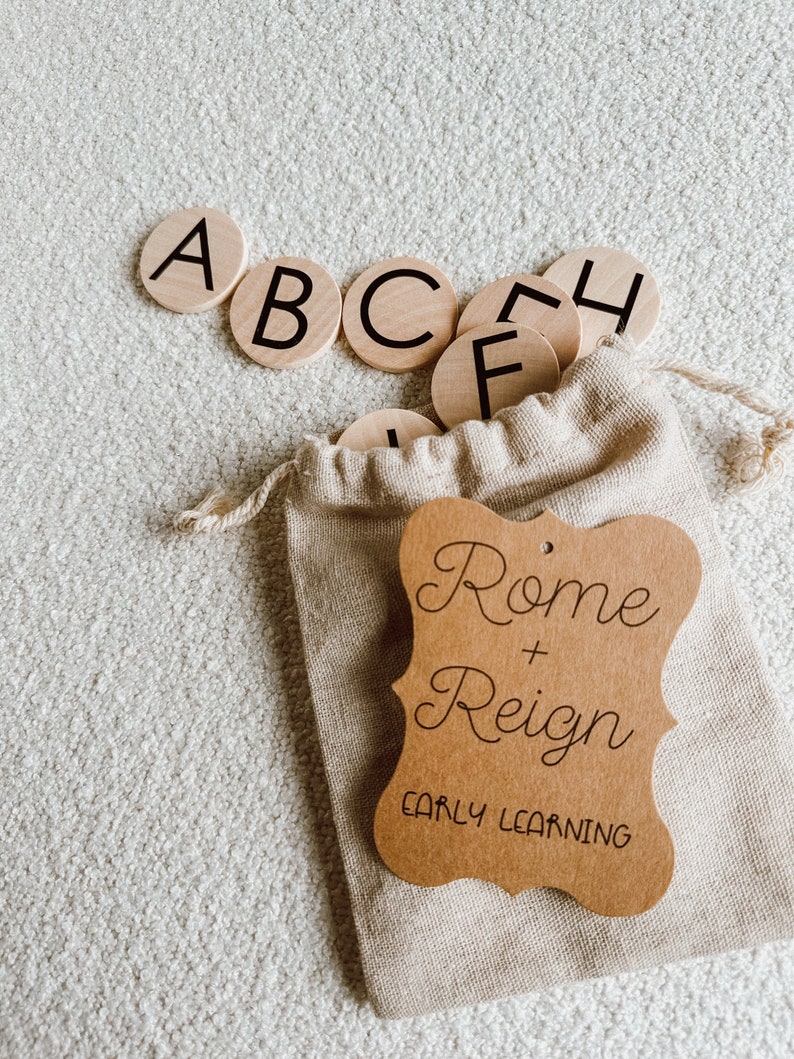 Wooden Alphabet Coins - Etsy