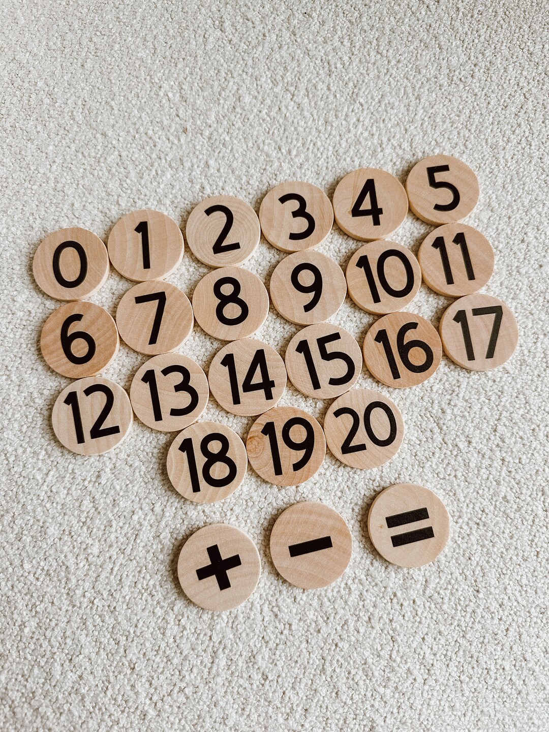 Wooden Number Coins (0-20) - Etsy