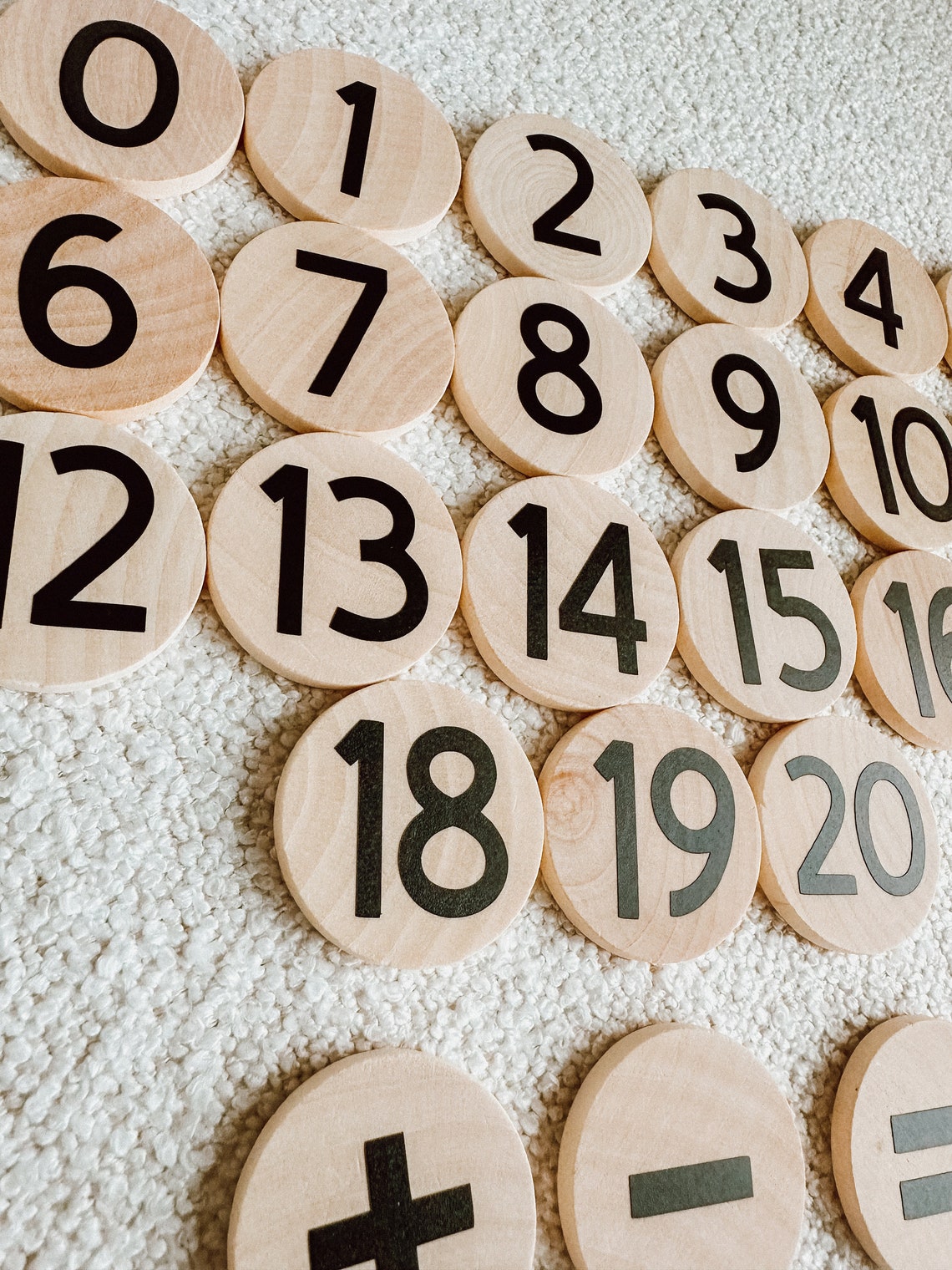 Wooden Number Coins (0-20) - Etsy