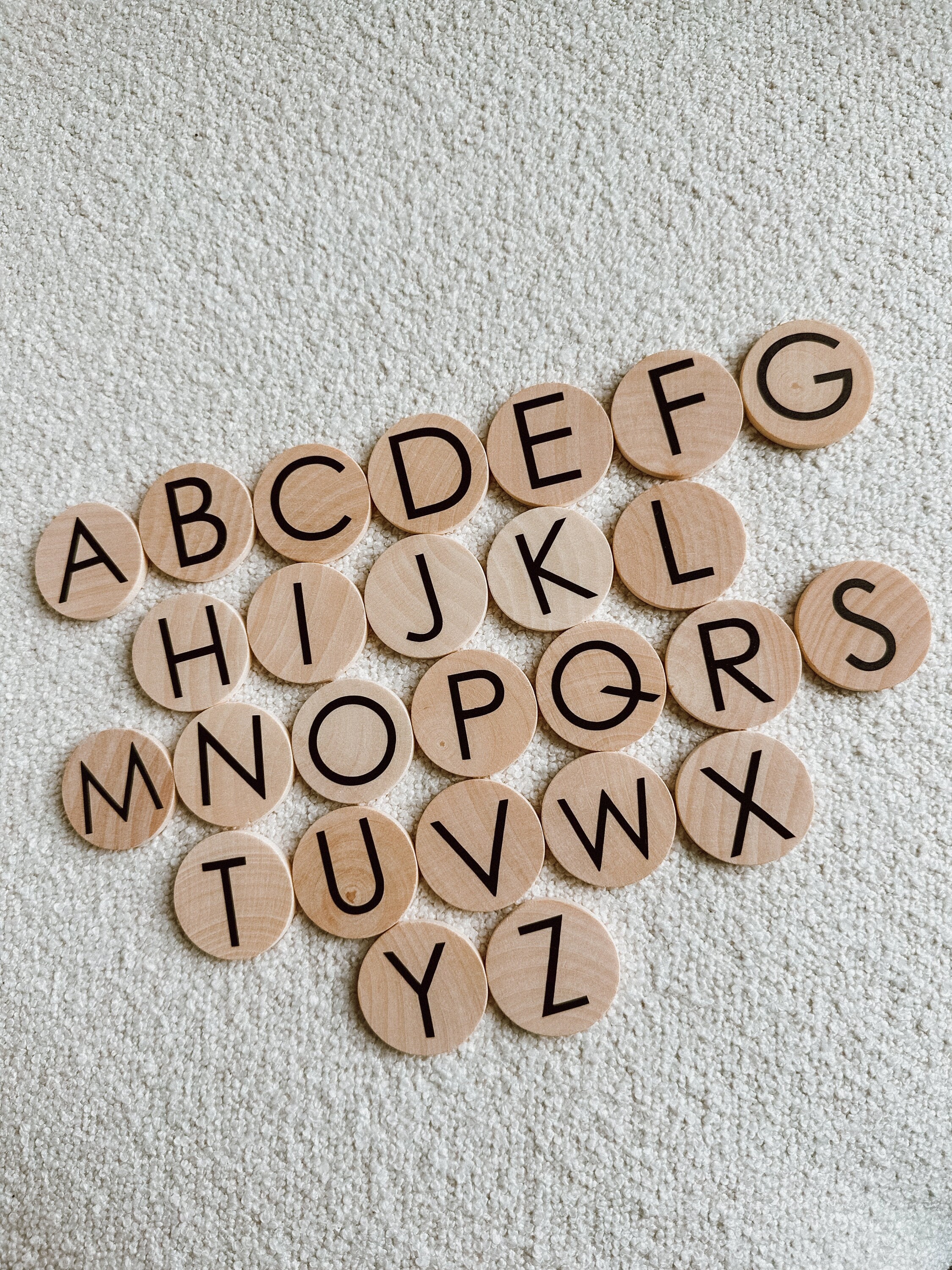 Wooden Alphabet Coins - Etsy