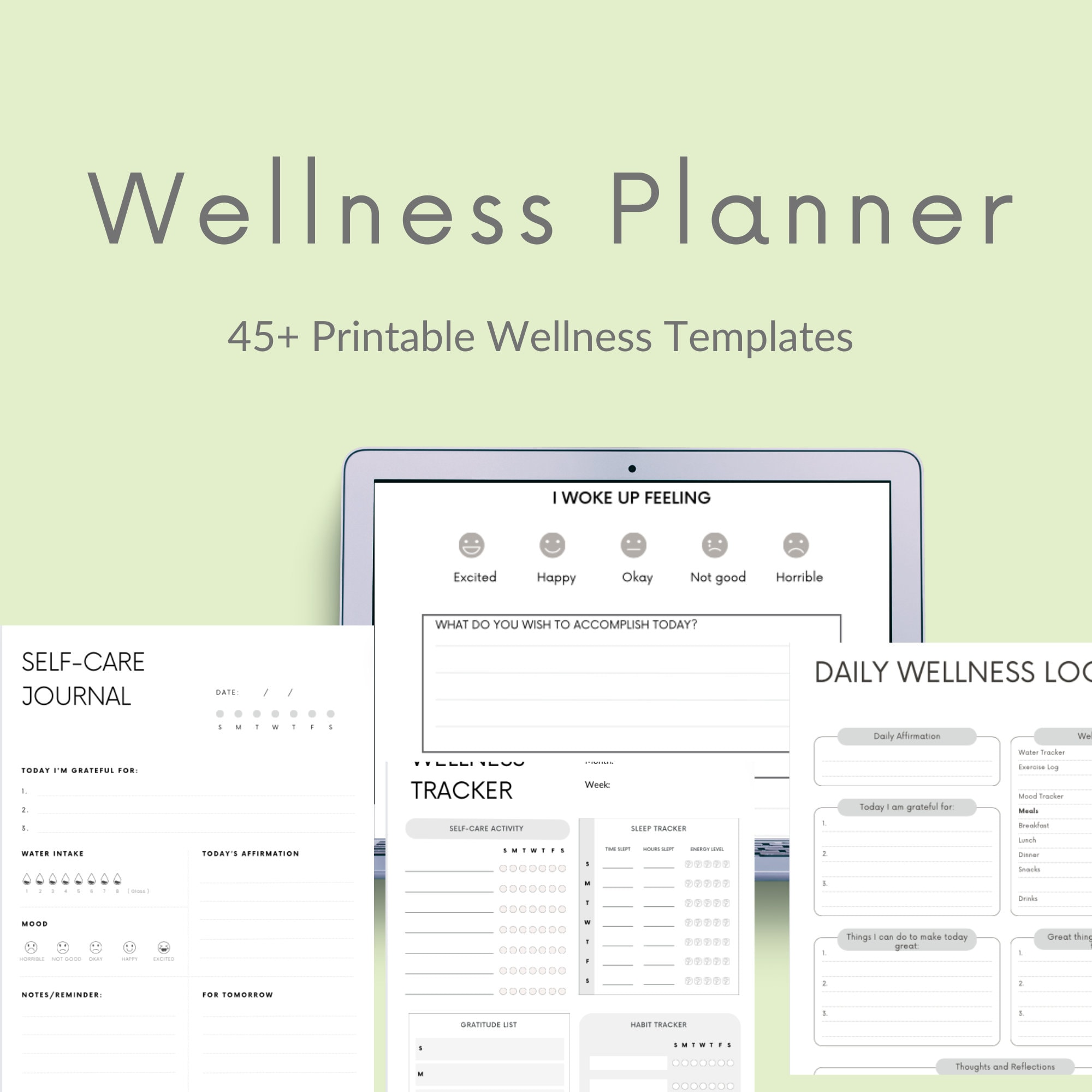 Printable Wellness Planner - Etsy