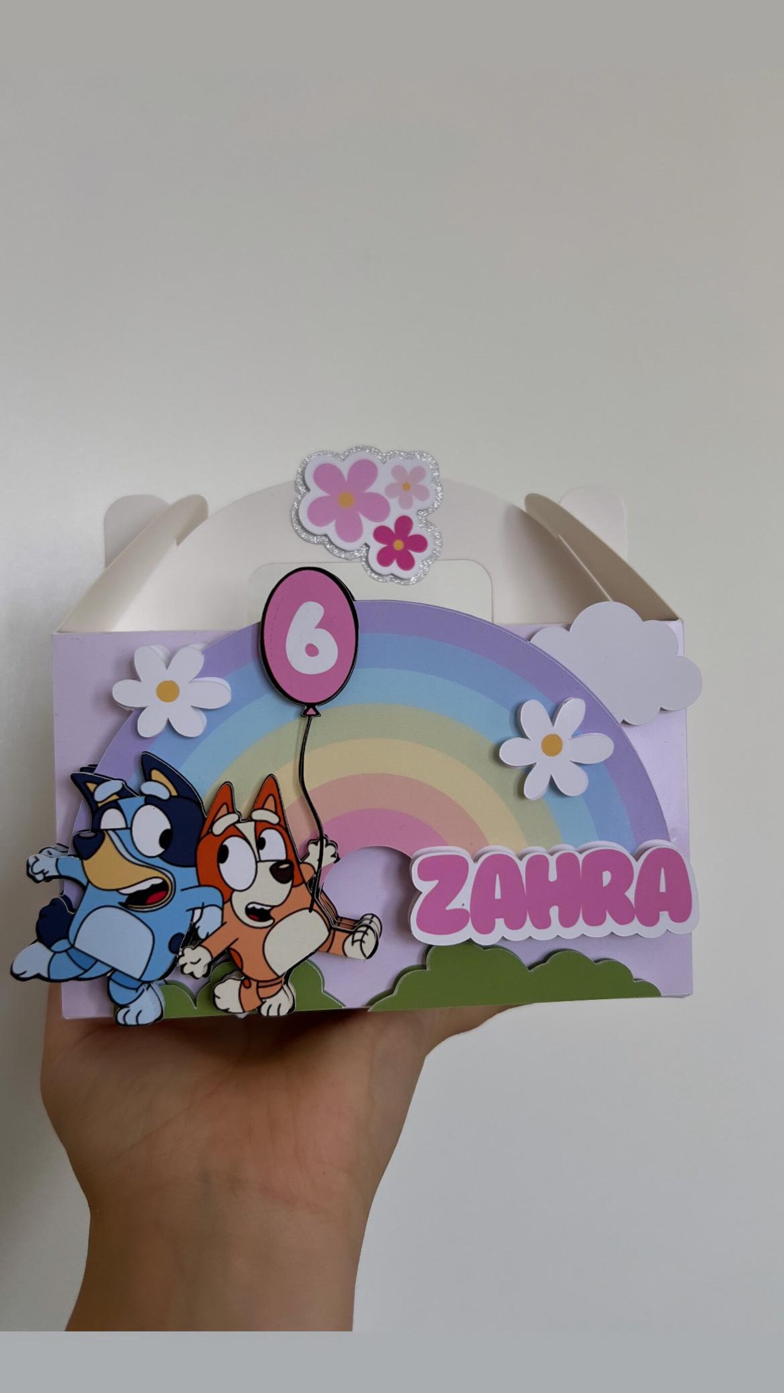 Pink Bluey Party Boxes, Bluey Favor Boxes, 3D Favor Boxes, Bluey Party ...