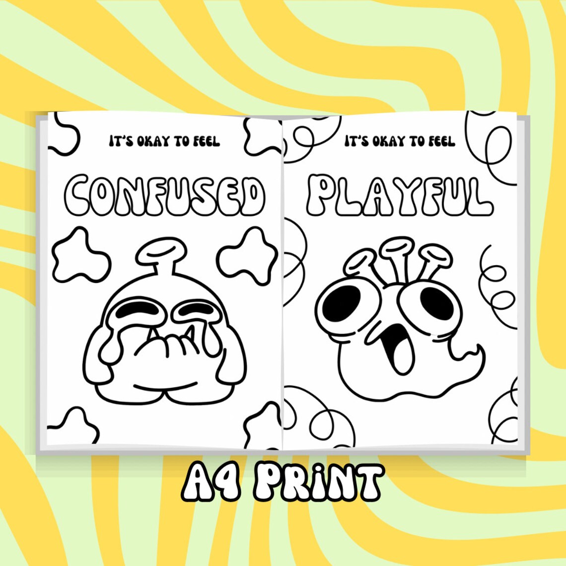 Monster Feelings Learning Coloring Book, Print at Home Color Pack ...