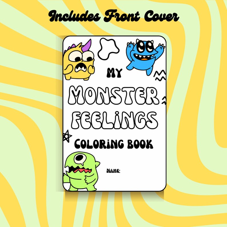 Monster Feelings Learning Coloring Book, Print at Home Color Pack ...