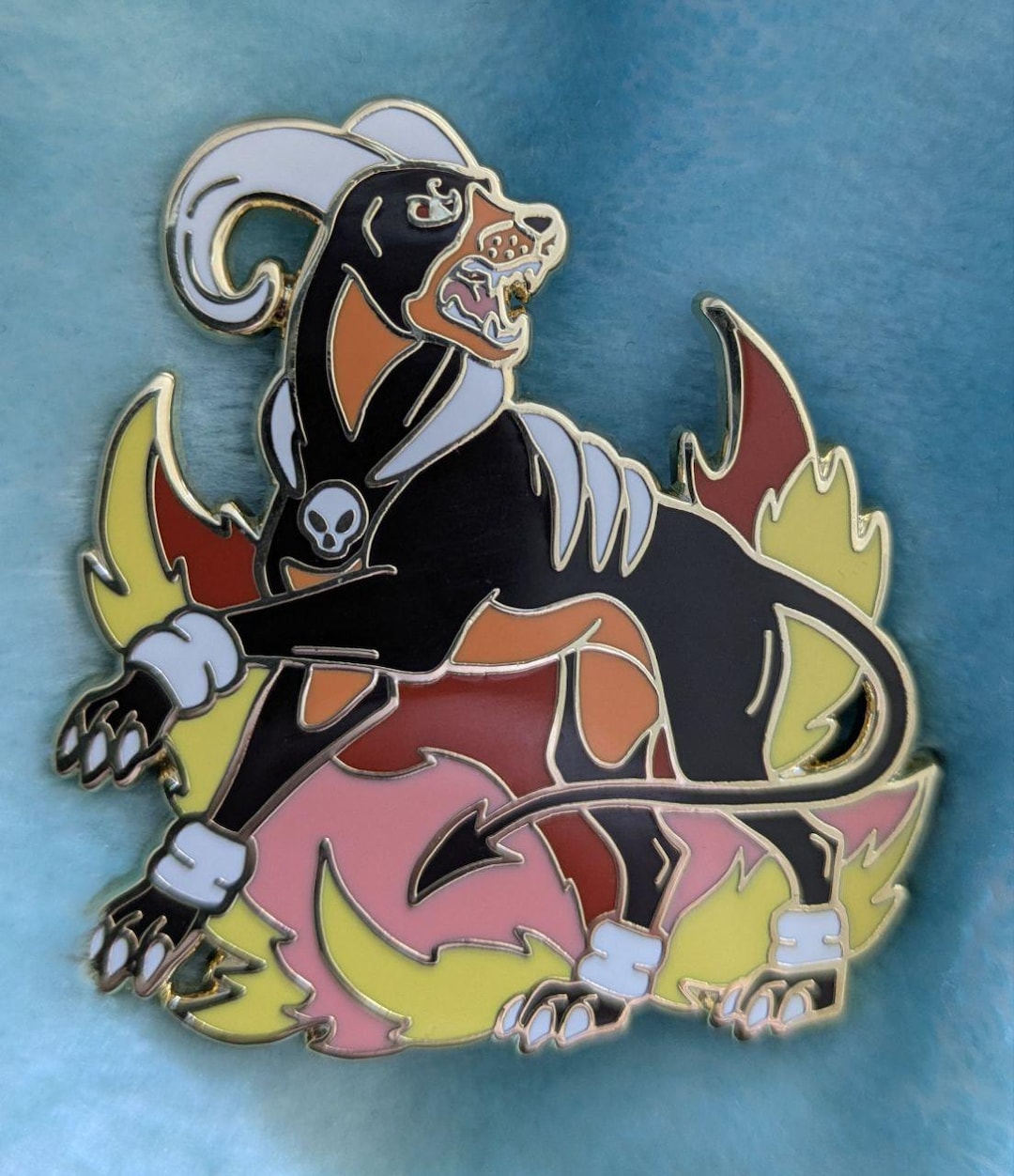 Demon Dog Hound Doom Enamel Pin - Etsy Australia