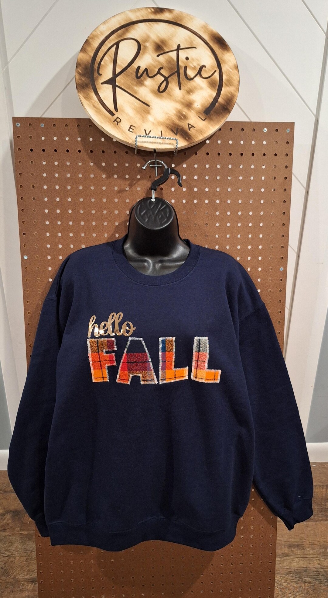Plaid Flannel Applique With Vinyl Crew Neck Sweatshirt - Etsy