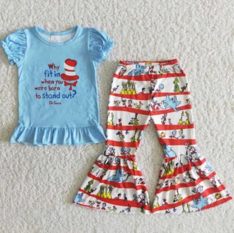 Dr. Seuss Day Kids Outfit | Dr. Seuss Inspired Shirt & Pants | Perfect ...