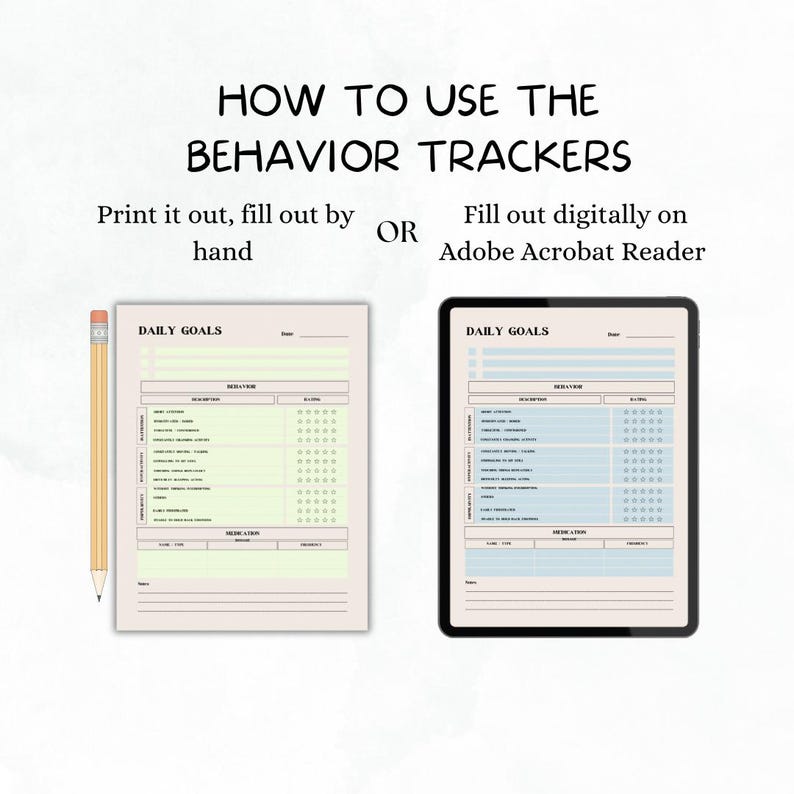 ADHD Kids Behavior Planner, Hyperactivity and Impulsivity Tracker ...