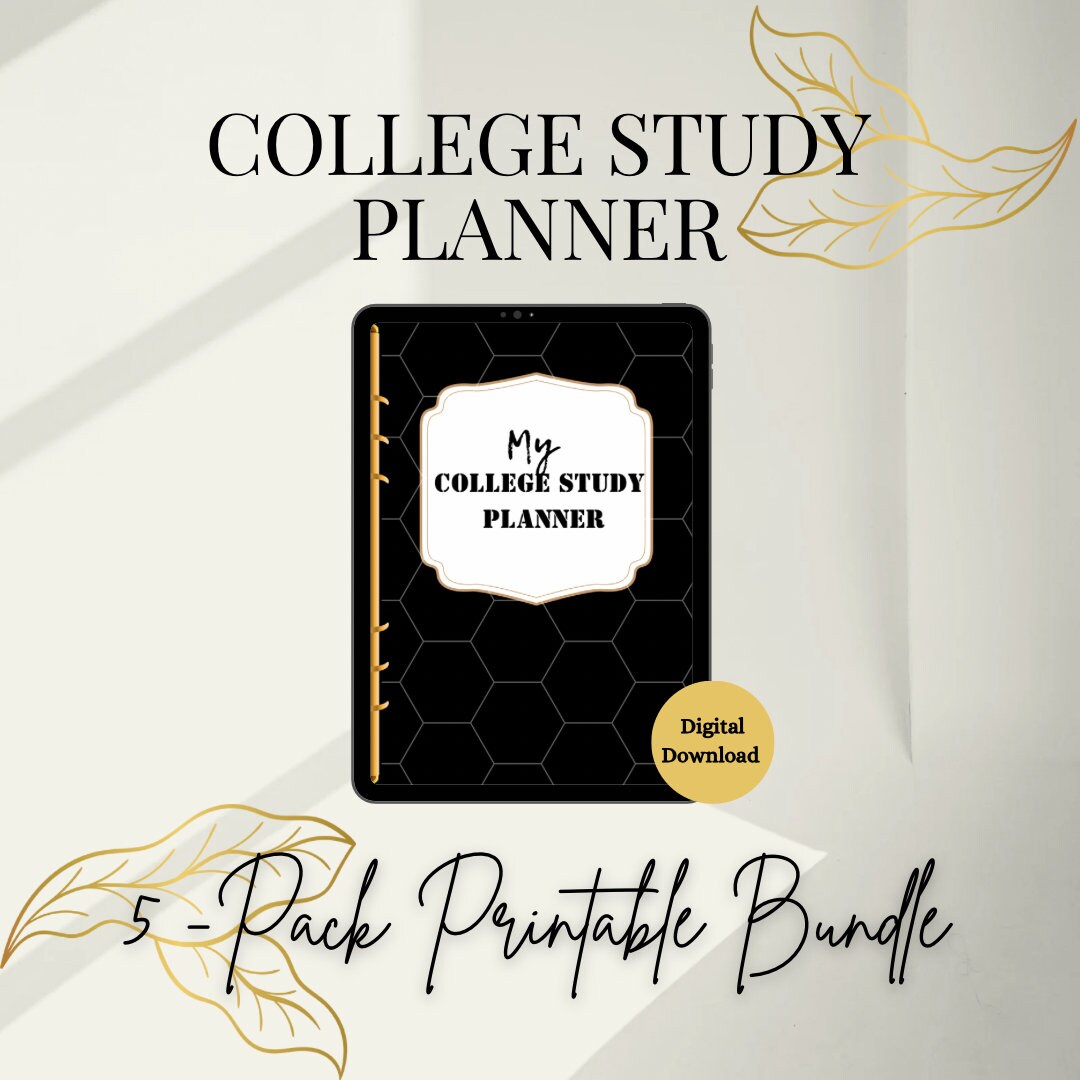 College Study Planner, Academic Goal & Productive Planning, Homework ...