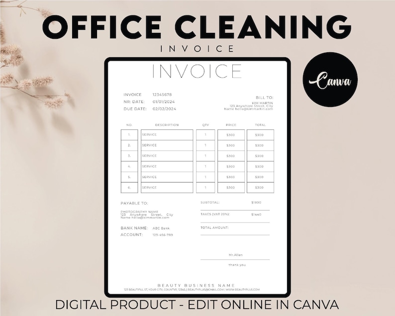 Office Cleaning Checklist, Cleaning Checklist for Cleaning Service ...