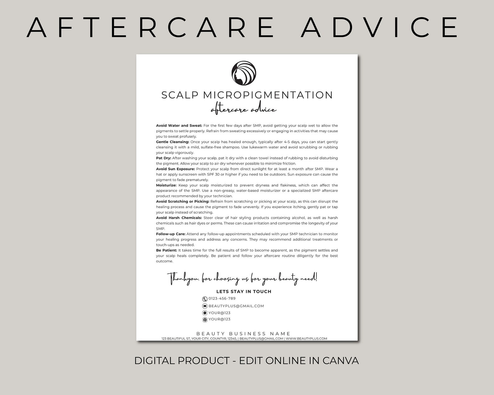Scalp Micropigmentation Consent Form Template, PMU Consent Form ...