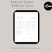 Podcast Guest Release Form, Podcast Agreement, Podcast Branding ...