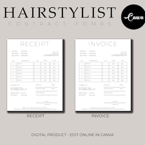Professional Hairstylist Forms Bundle, Hairstylist Client Intake Form ...