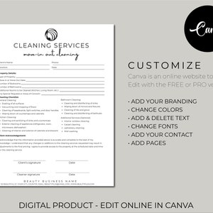 Cleaning Business Document Bundle, Editable Cleaning Service Agreement ...