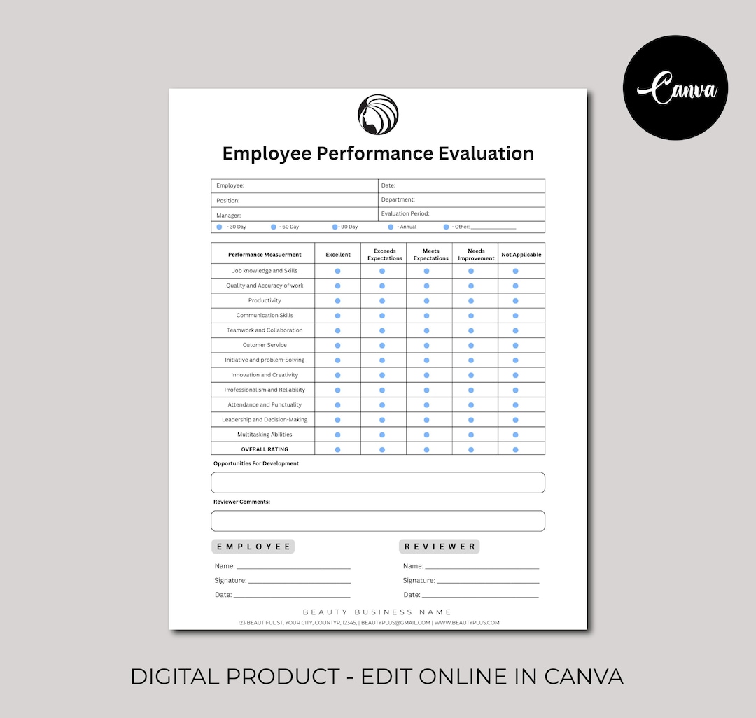 Employee Performance Evaluation, Employee Assessment, Employee ...