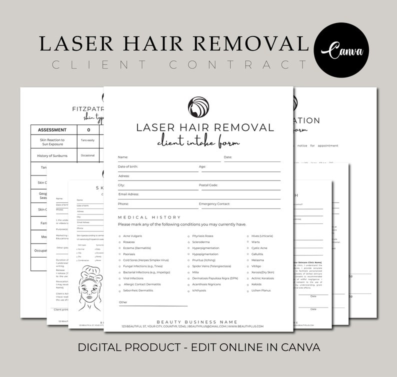 Laser Hair Removal Consent Forms - Laser Hair Reduction Intake ...