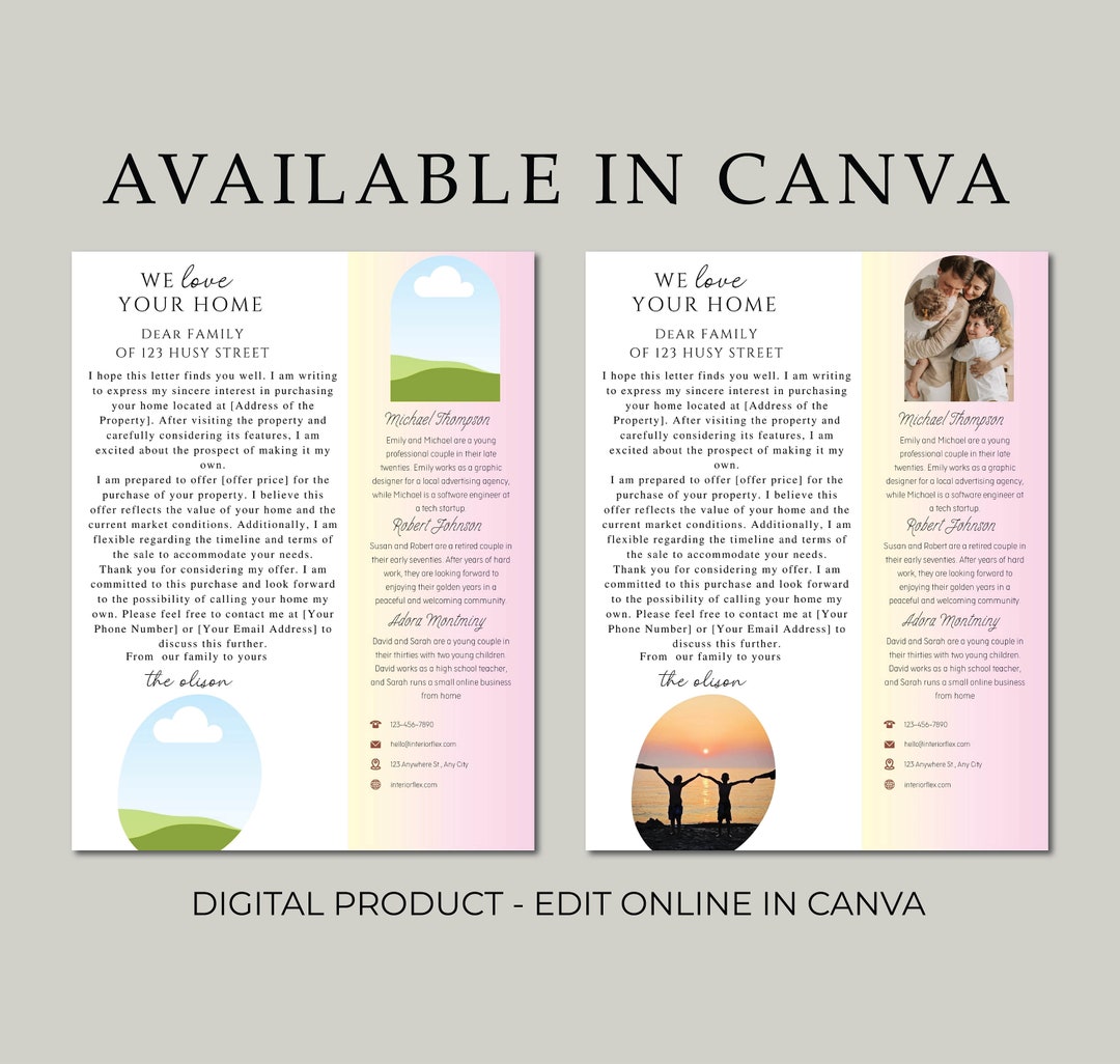 Home Love Letter Template, Buying Home Realtor Note, We Love Your Home ...