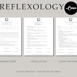 Editable Reflexology Intake Form, Massage Consultation Form, Foot ...