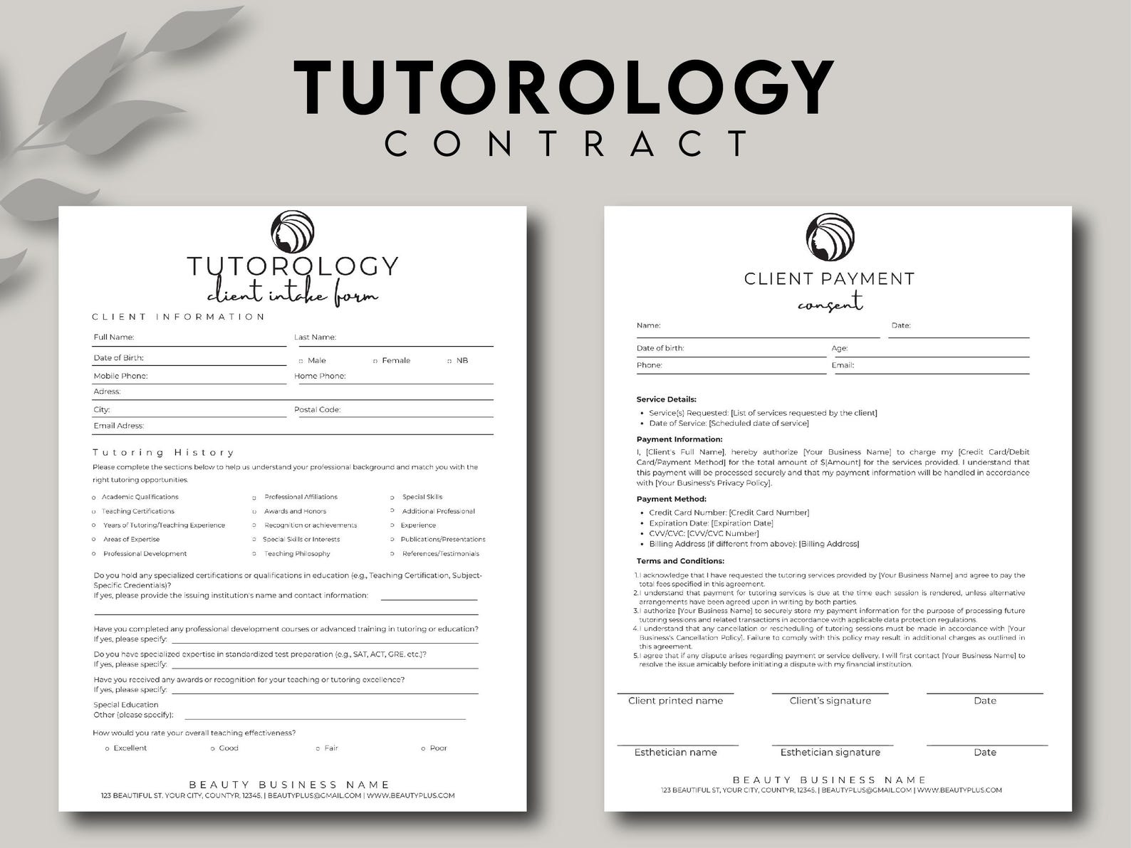 Tutoring Contract, Tutoring Services Agreement Template, Tutor Business ...