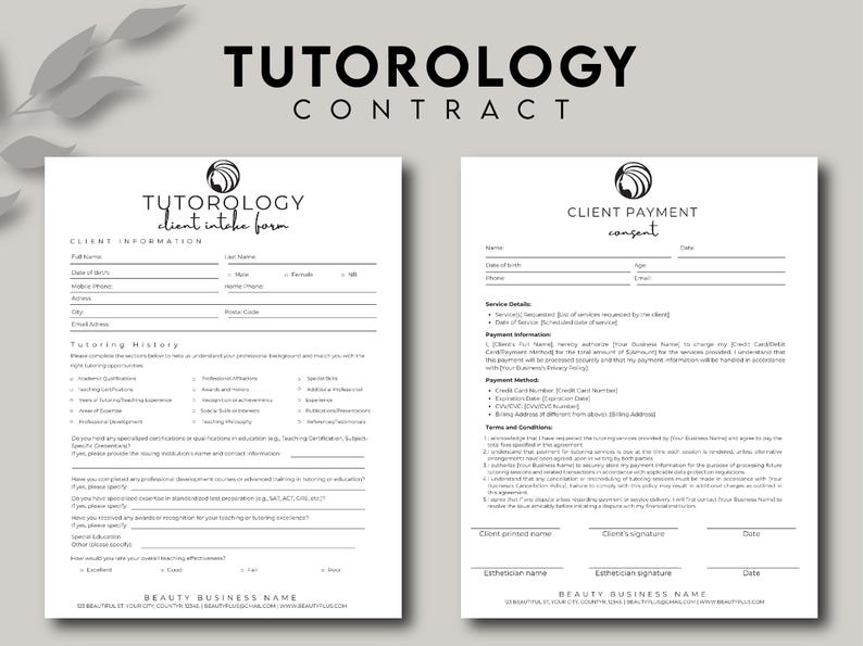 Tutoring Contract, Tutoring Services Agreement Template, Tutor Business ...
